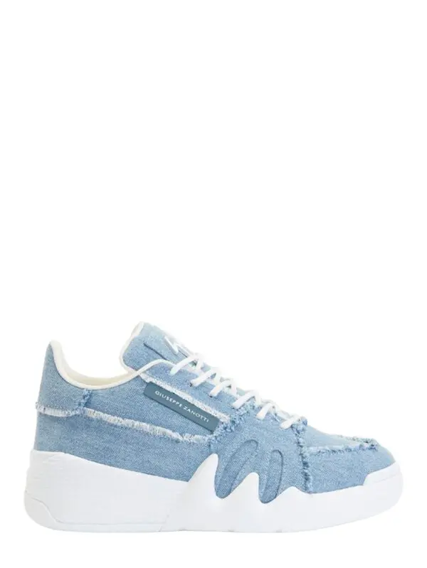 GIUSEPPE ZANOTTI Denim Platform Sneakers - Blue