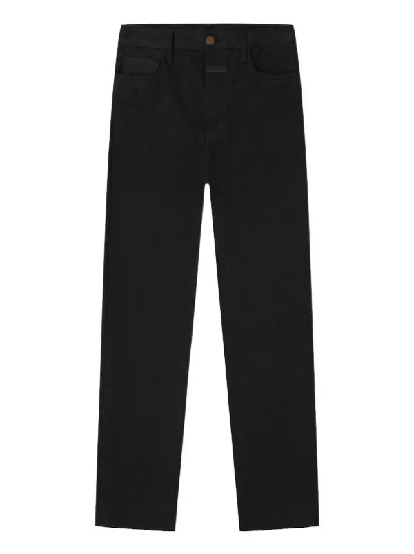 Fear Of God Straight Leg Distressed Jeans - Black Rinse