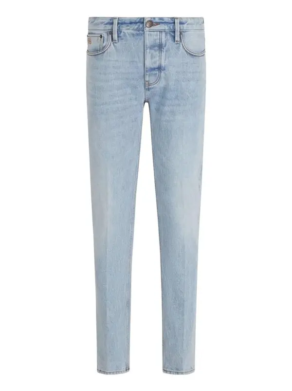 Emporio Armani J75 Slim-fit Jeans In Selvedge Denim - Blue