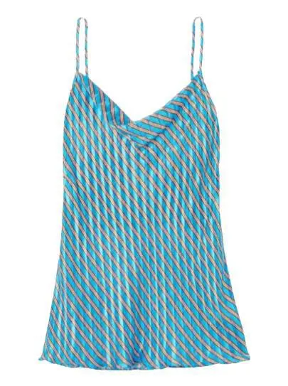 Dries Van Noten Striped Draped Tank Top - Blue