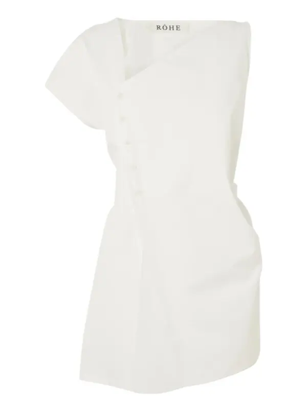 RÓHE Asymmetrical Lace-detail Cami Top - White