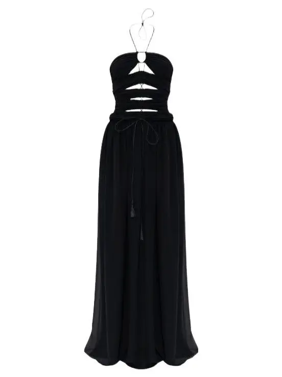 TOM FORD Strapless Cut-out Maxi Dress - Black