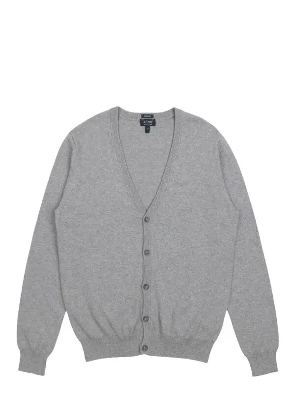 Emporio Armani V-neck Knitted Cardigan - Gray