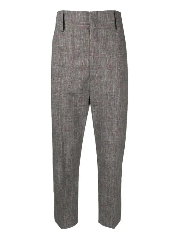 Isabel Marant Étoile Plaid Tapered Trousers - Gray