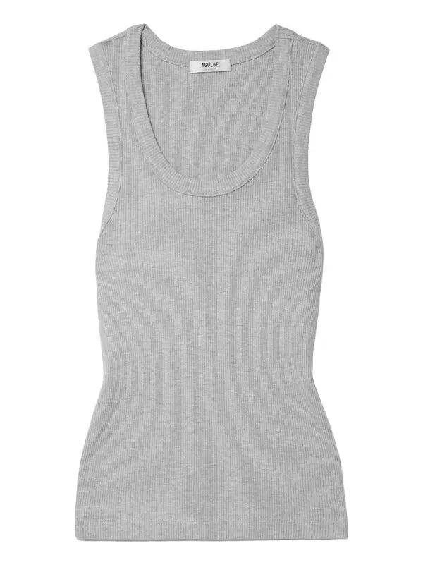 AGOLDE Ribbed Stretch Vest - Gray