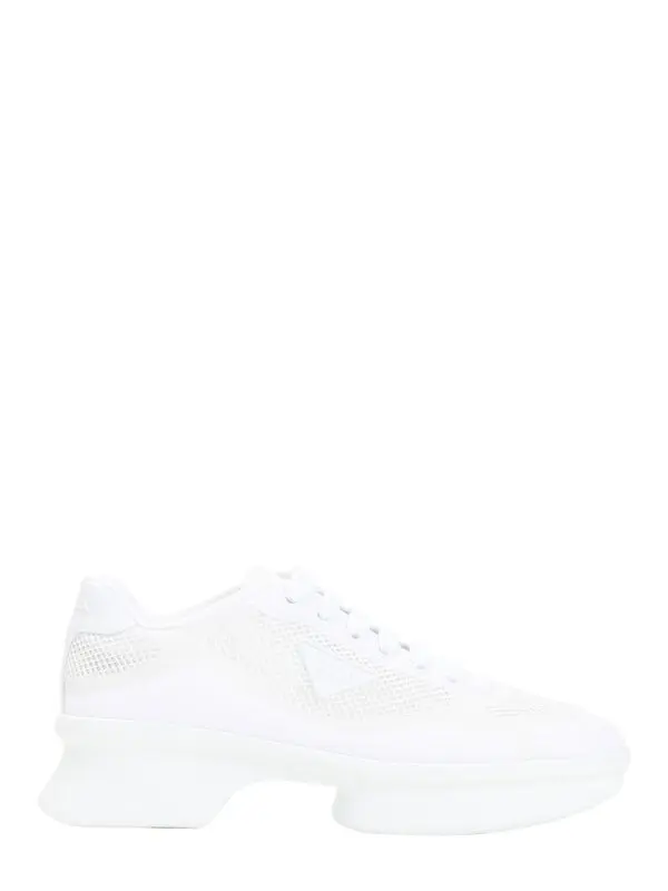 Prada Logo Detailed Lace-up Sneakers - White