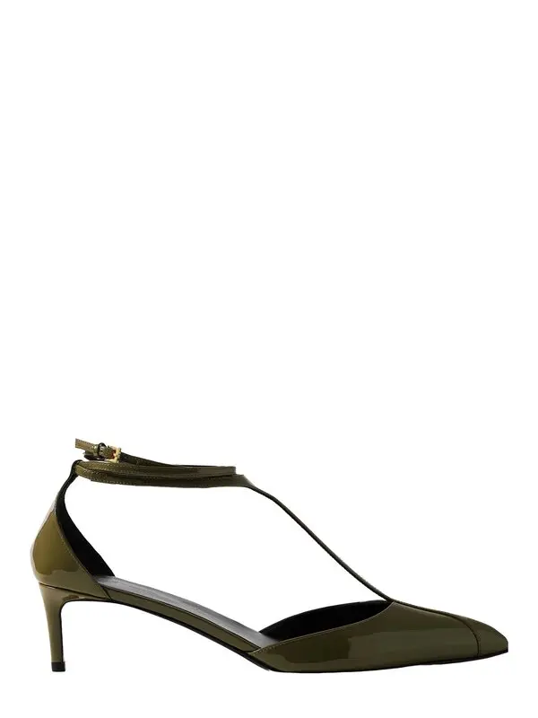 Khaite Mia High Heels - Dark Olive Green