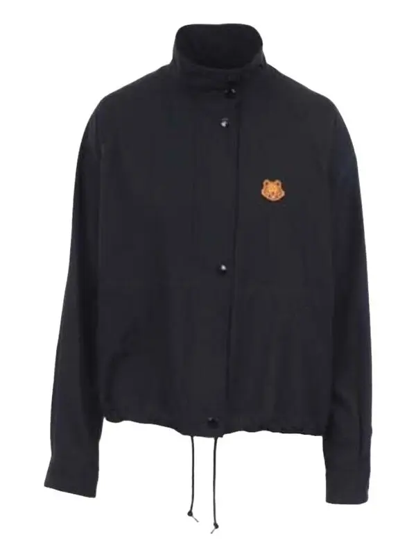 Kenzo Cropped Tiger Patch Jacket - Black