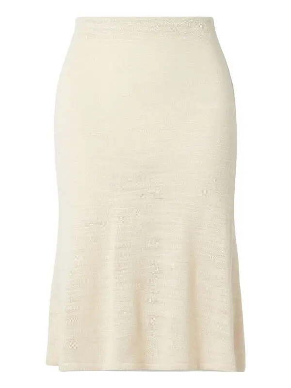 THE ROW Jesto Midi Skirt - Beige