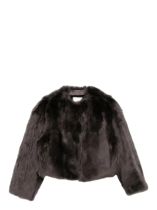 Tagliatore Long-sleeve Shearling Jacket - Dark Grey