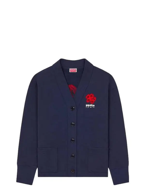 Kenzo Drawn Varsity Embroidered Hooded Sweatshirt - Blue