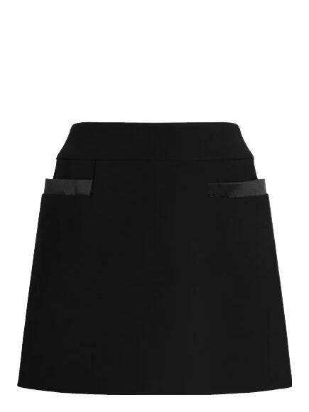 Dolce & Gabbana Crepe Mini Skirt With Tulle Detail - Black