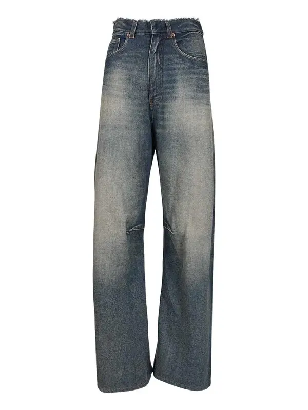 MAISON MARGIELA Frayed Wide-leg Jeans - Blue