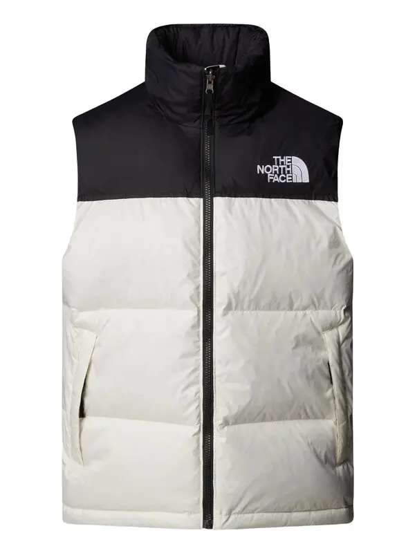 The North Face 1996 Retro Nuptse Puffer Gilet - White Sand Dunes-black