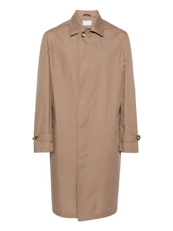 Brunello Cucinelli Single-breasted Maxi Coat - Nude