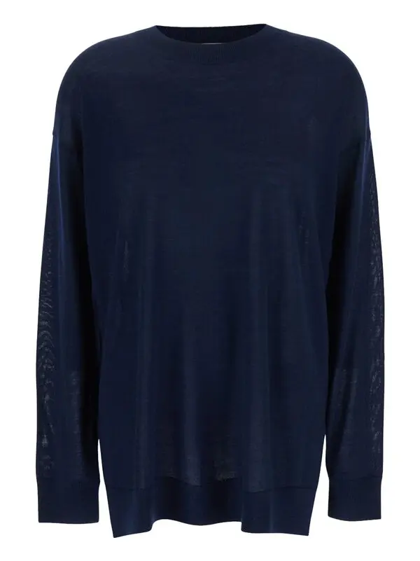P.a.r.o.s.h Crewneck Long-sleeved Knitted Jumper - Blue