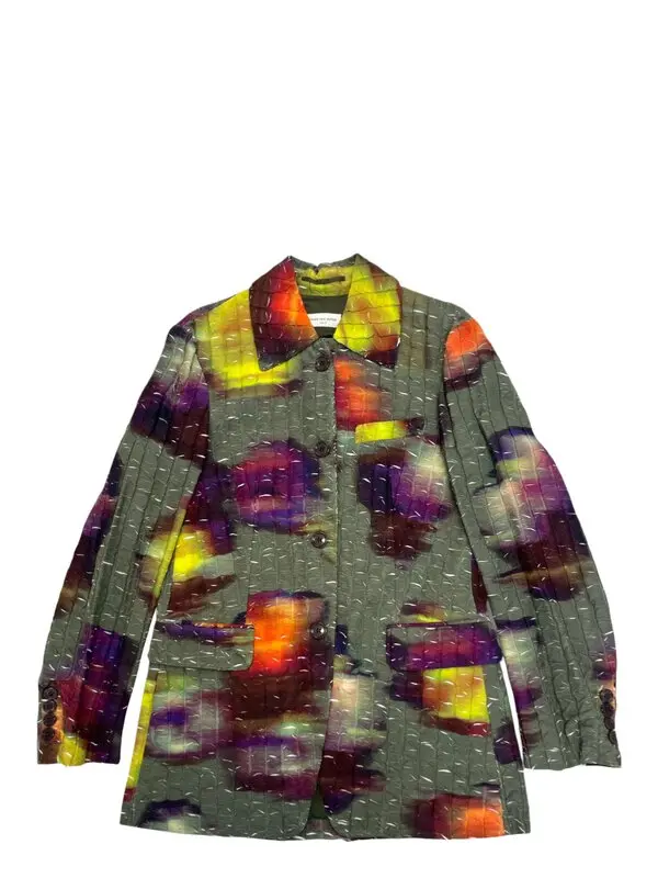 Dries Van Noten Long Sleeve Casual Jacket With Flap Pockets - Multicolor