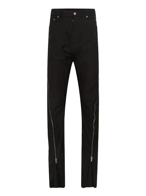 Rick Owens Bolan Banana Flared Trousers With Zipper Detail - Black