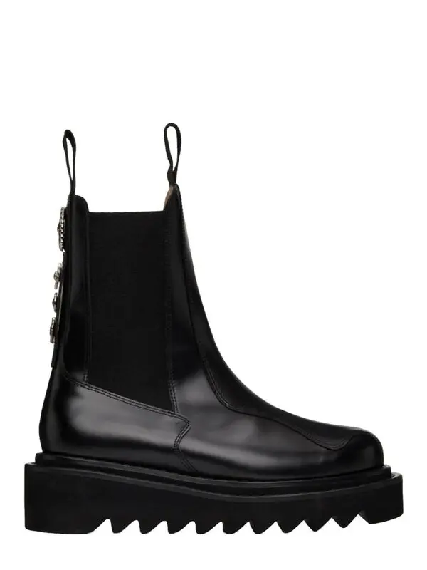Toga Round-headed Chelsea Boots - Black