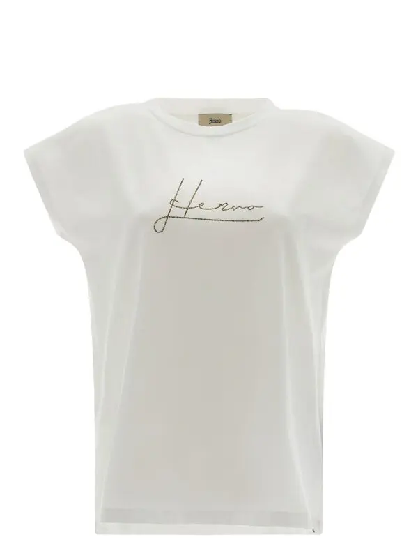 Herno Embellished Crewneck T-shirt - White