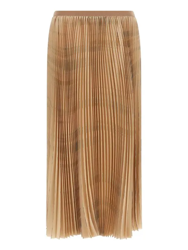 Fabiana Filippi Pleated Midi Skirt - Beige