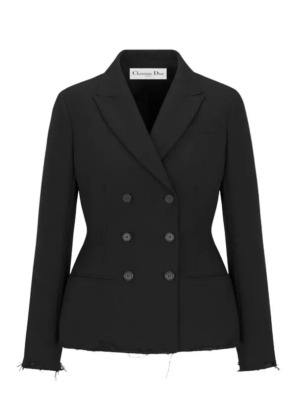 Dior Fitted Double-breasted Jacket - Black