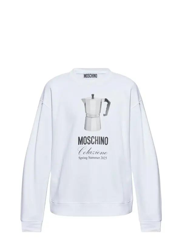 Moschino Graphic Print Crewneck Sweatshirt - White