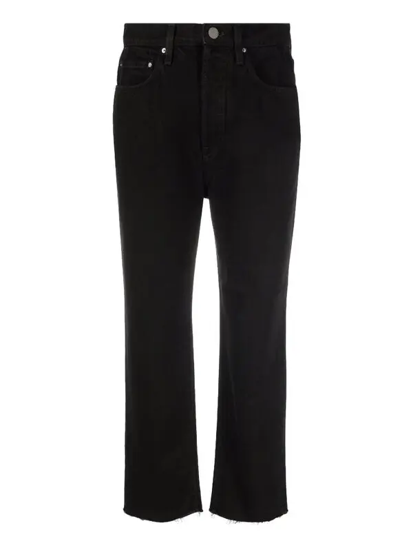TOTEME Cropped Straight-leg Jeans - Black