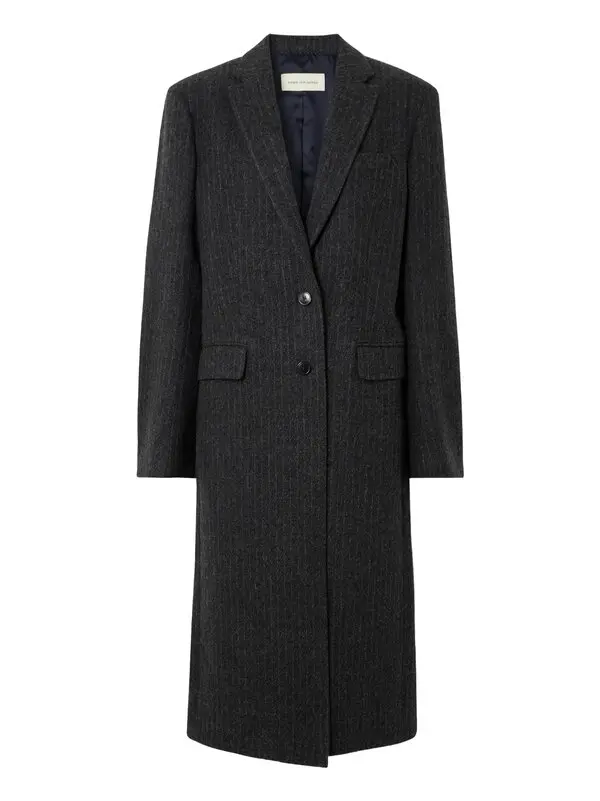 Dries Van Noten Long-sleeved Coat With Notched Lapel - Black
