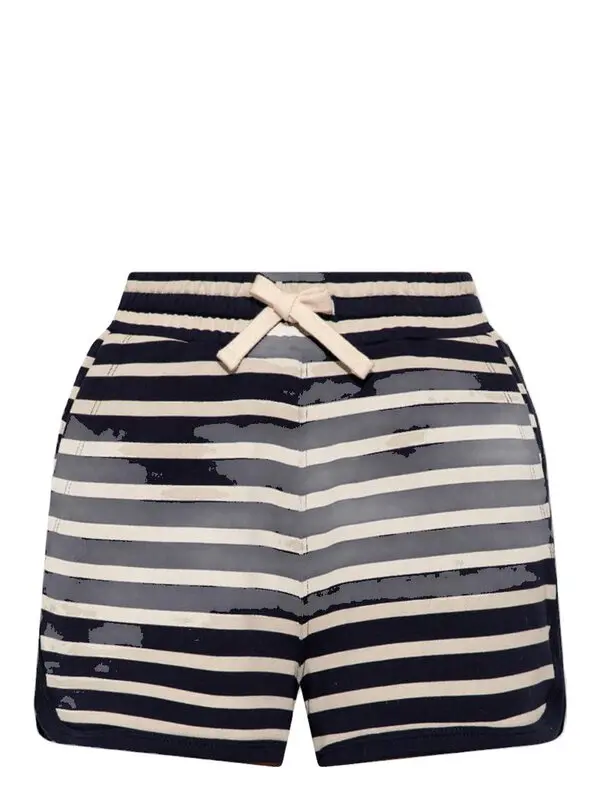 Red Valentino Striped Drawstring-waist Shorts - Black
