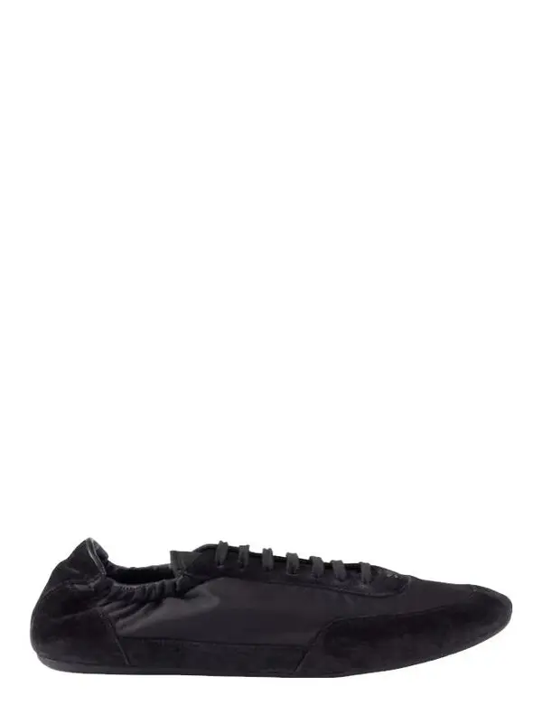 Prada Lace-up Sneakers With Logo Detailing - Black