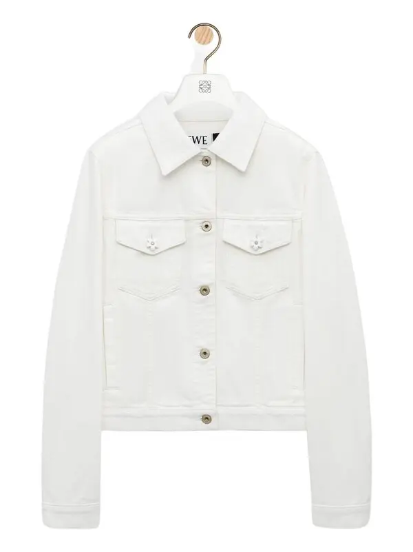 Loewe Long Sleeve Denim Jacket - White