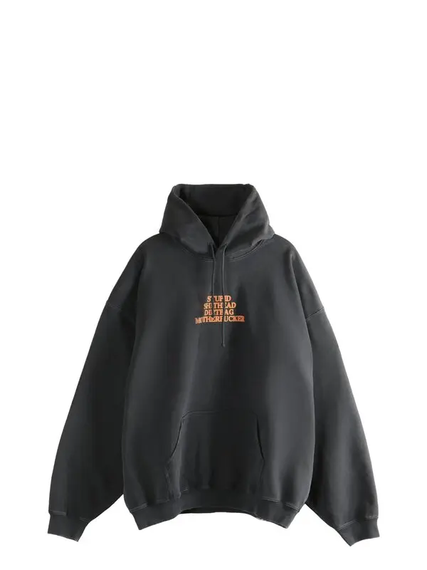 Vetements Printed Hoodie - Black