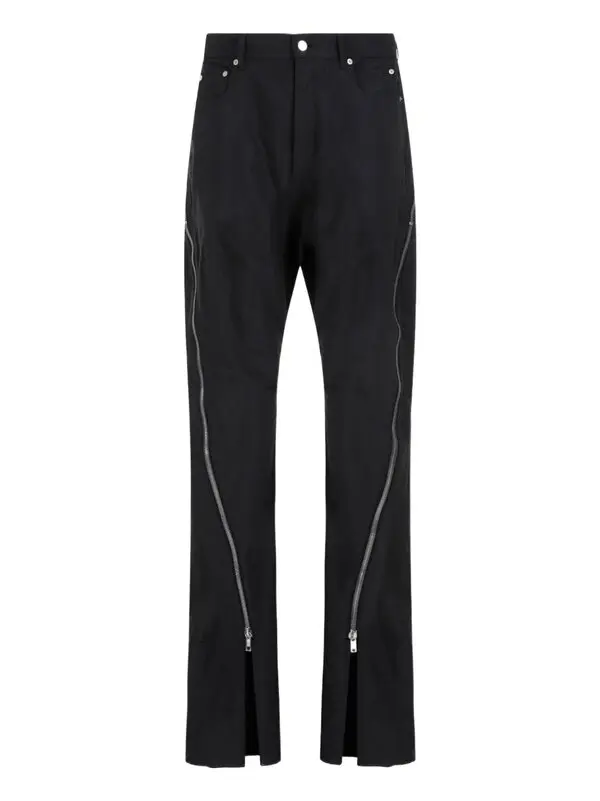 Rick Owens Bolan Bandana Zip-detailed Trousers - Black