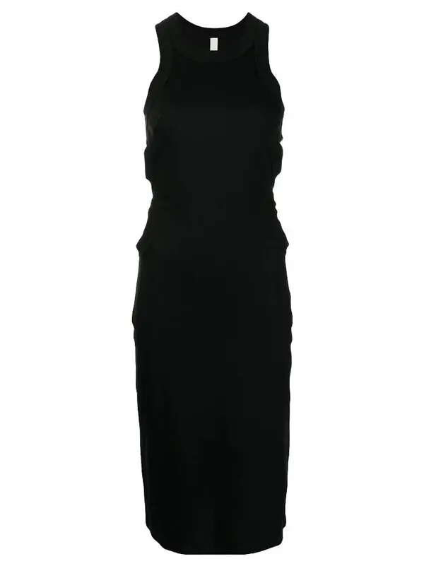 DION LEE Cut-detail Sleeveless Midi Dress - Black