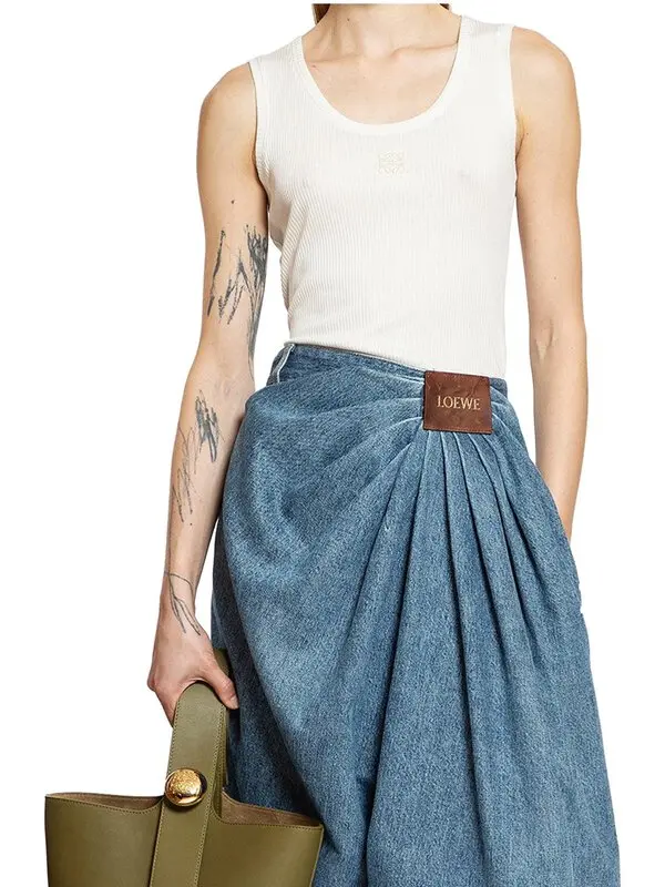 Loewe Anagram Sleeveless Ribbed Tank Top - White
