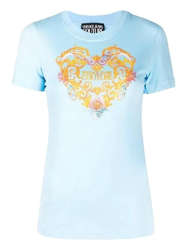 Versace Heart Logo T-shirt - Blue