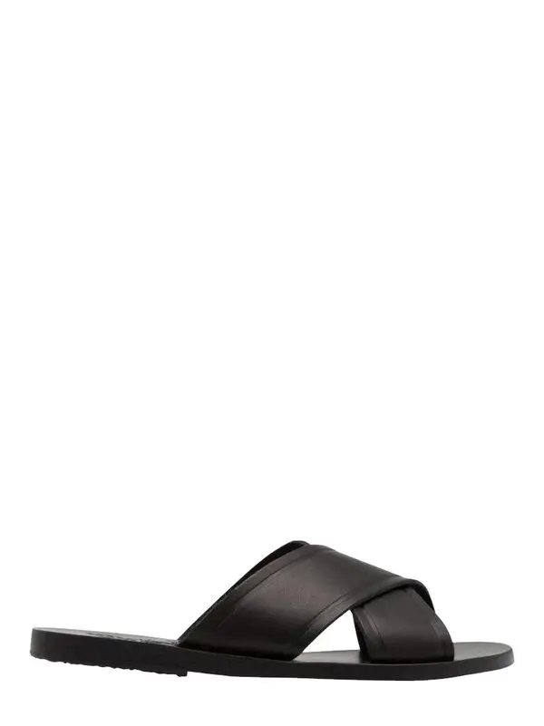 ANCIENT GREEK SANDALS Decorative Slippers - Black