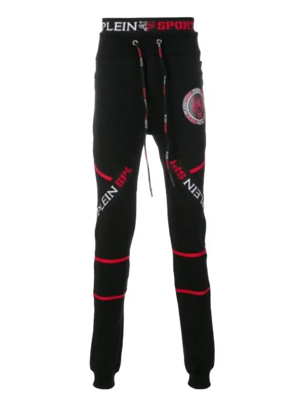 Philipp Plein Logo Casual Pants - Black