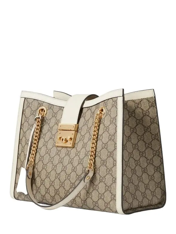 Gucci Padlock Medium Gg Shoulder Bag - Gray