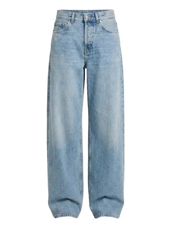 HAIKURE Faded Wide-leg Jeans - Blue