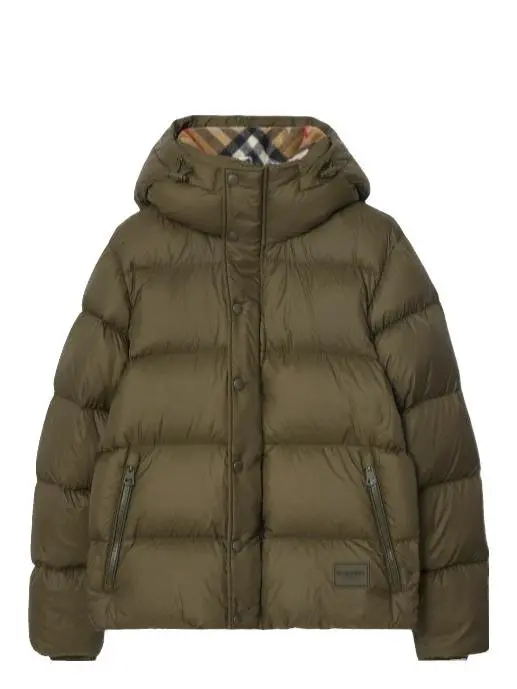 Burberry Hooded Puffer Jacket - Deep Army Khaki