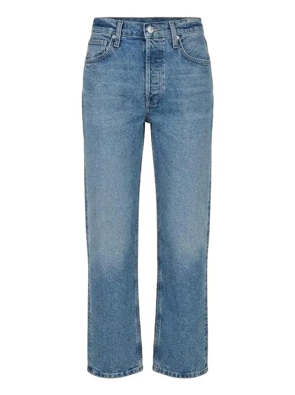 Citizens Of Humanity Logo Patch Straight Leg Jeans - Blue