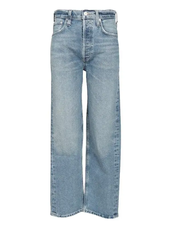 Citizens Of Humanity Logo Patch Straight Leg Jeans - Pacifica