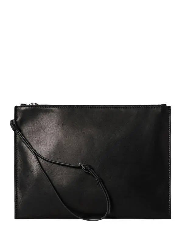 THE ROW Zipper Wristlet Bag - Black