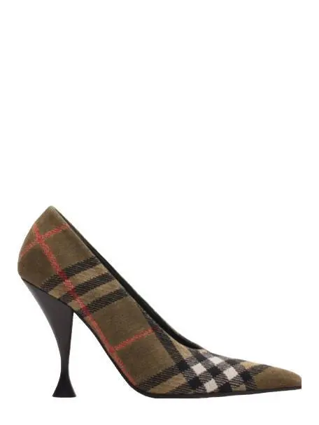 Burberry Check High Pumps - Brown