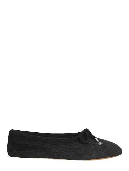 Celine Alpaca Wool Ballerinas - Black
