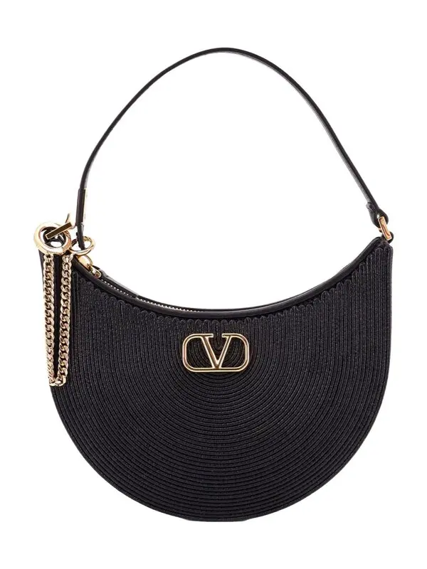Valentino Garavani Vlogo Signature Mini Hobo Bag - Black