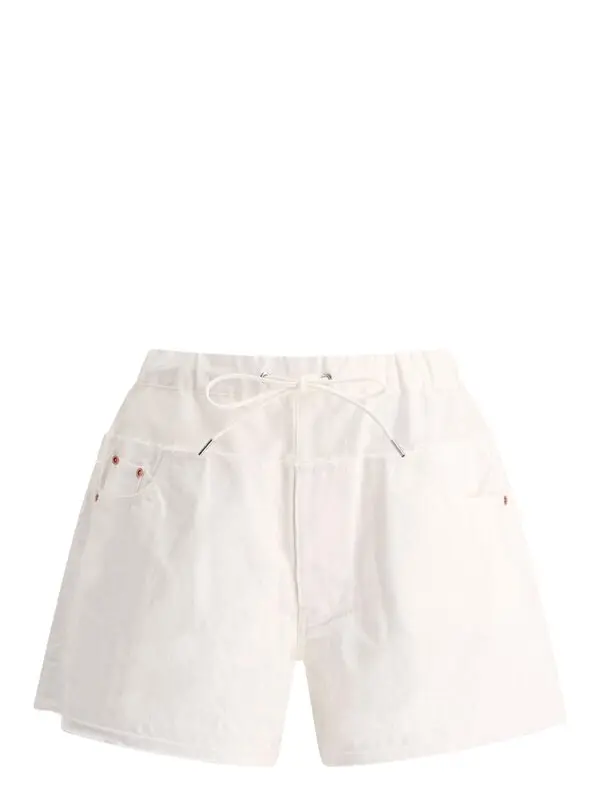 Sacai Waist Drawstring Shorts - White