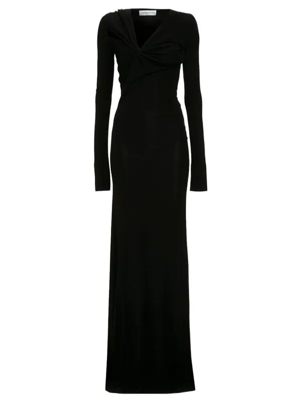 Victoria Beckham Tie-detail Maxi Dress - Black